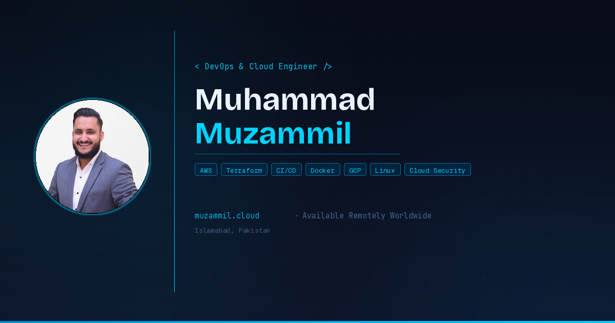 Muhammad Muzammil | DevOps Engineer | AWS & Cloud Expert Pakistan